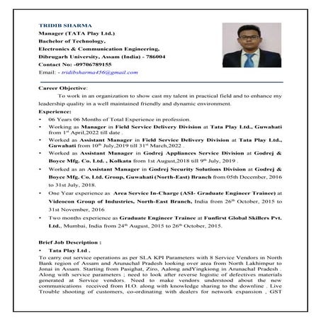 TRIDIB SHARMA_CV_June 2022 | PDF