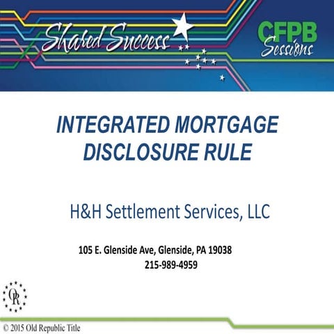 Trid regulations presentation by H&H settlement | PPT