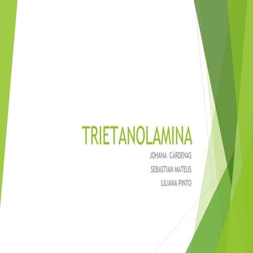 Trietanolamina, compuesto quimico, propiedades | PDF