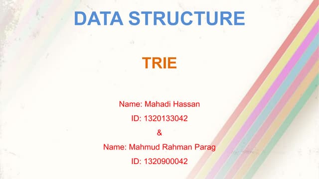 Trie Data Structure Pptx Programming Languages Computing 7668