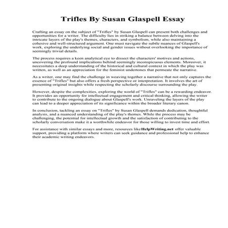 Trifles Susan Glaspell Essay.pdf
