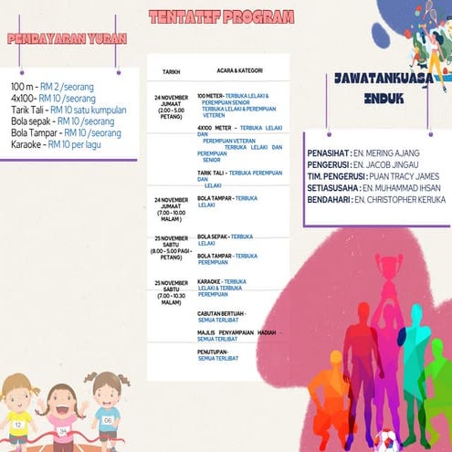 CONTOH BUKU PROGRAM SUKAN TAHUNAN TRIFOLD | PDF