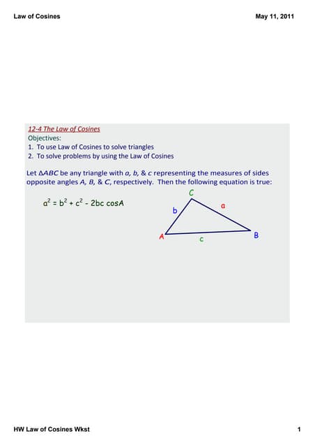 Law of cosines | PPT