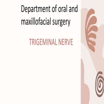 anatomy of trigeminal nerve.pptx by dr. payal | PPTX | Ear, Nose and ...