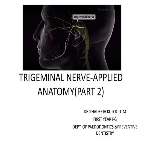 Trigeminal nerve applied anatomy(part 2) | PPTX