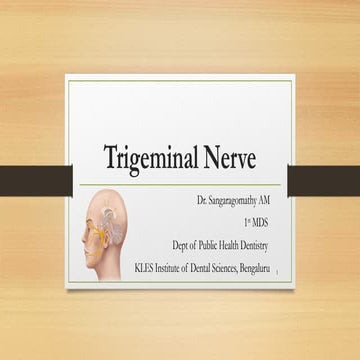 Trigeminal Nerve - Origin, course & applied aspects | PPT