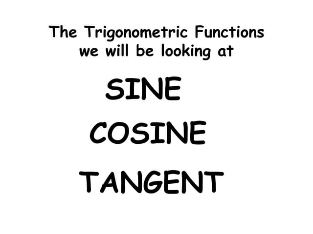 Trigfunctionsppppt 3420