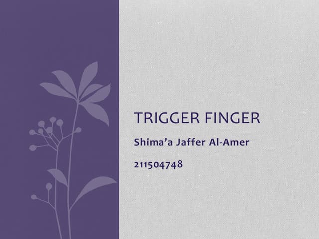 TRIGGER FINGER.pptx
