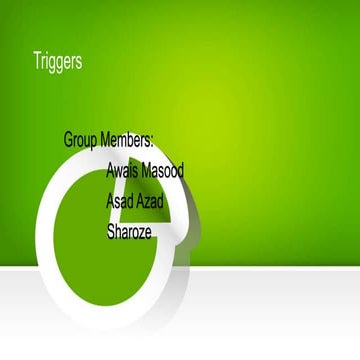 Triggers | PPT