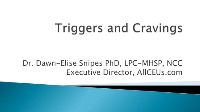 Managing Cravings & triggers | PPTX