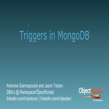 Triggers In Mongodb Pptx