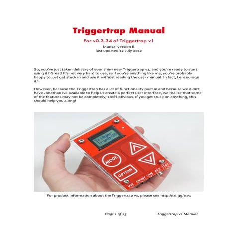 Triggertrap manual | PDF
