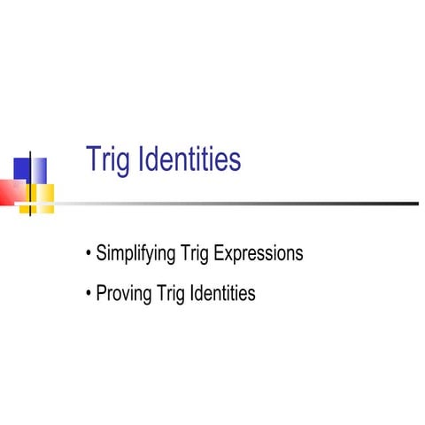 Trig identities | PPT
