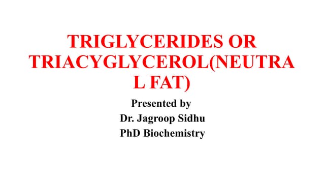 Lipids (fixed oils and fats ) | PPTX