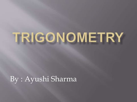 Trigonometric Ratios | PPT