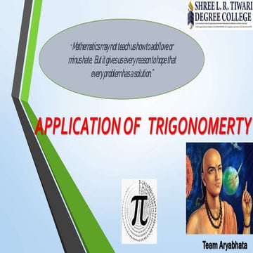 Application of Trigonometry in Data Science and AI | PPTX
