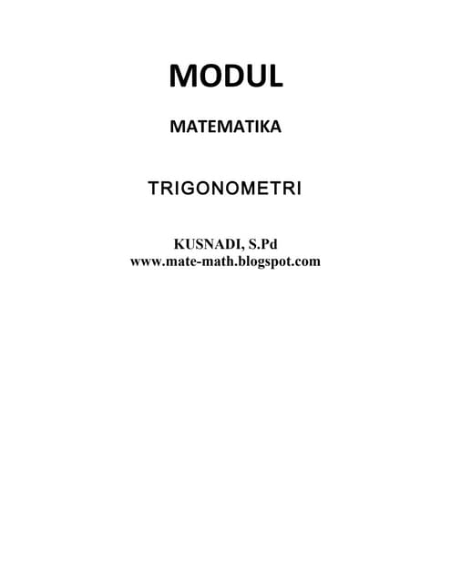 Trigonometri - KELAS X | PPT