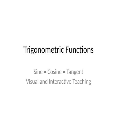 Trigonometric Functions Lecture (brief presentation) | PPTX