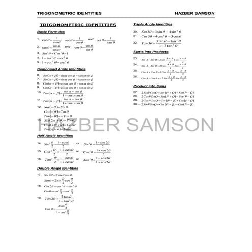 Trigonometric identities | PDF