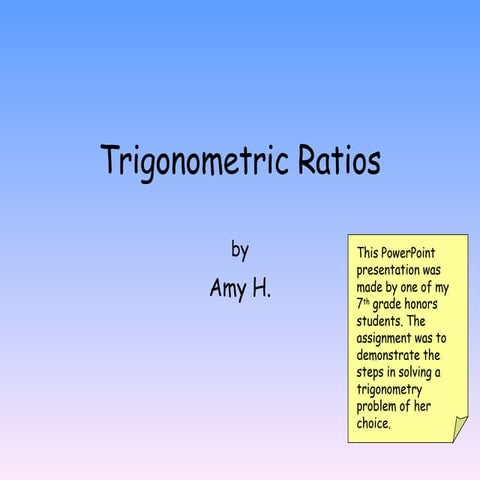 Trigonometric Ratios | PPT | Physics | Science