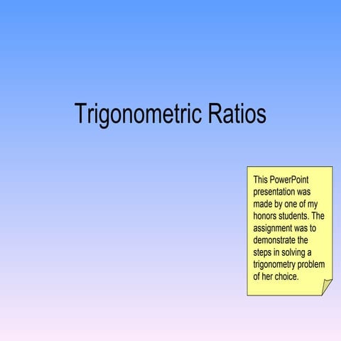Trigonometric Ratios | PPT