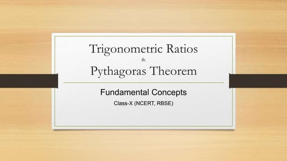 TRIGONOMETRIC RATIOS SOH CAH TOA GRADE 9 | PPT