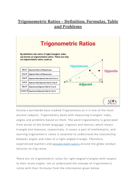 Trigonometry | PPTX