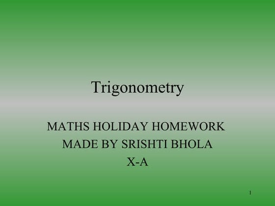PPT on Trigonometric Functions. Class 11 | PPT