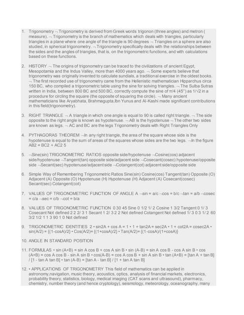 Trigonometry project | PPTX