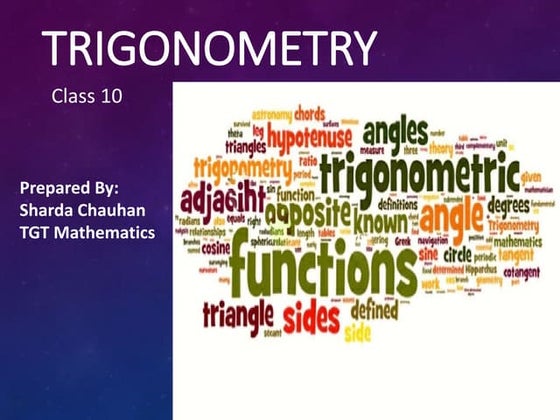 Trigonometry Presentation For Class 10 Students | PPT