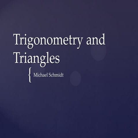 Trigonometry and triangles | PPTX