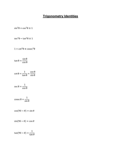 Trigonometric identities | PDF