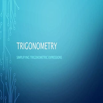 Trigonometry maths methodology | PPT