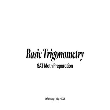 Basic Trigonometry for SAT by Rafael Feng | PDF