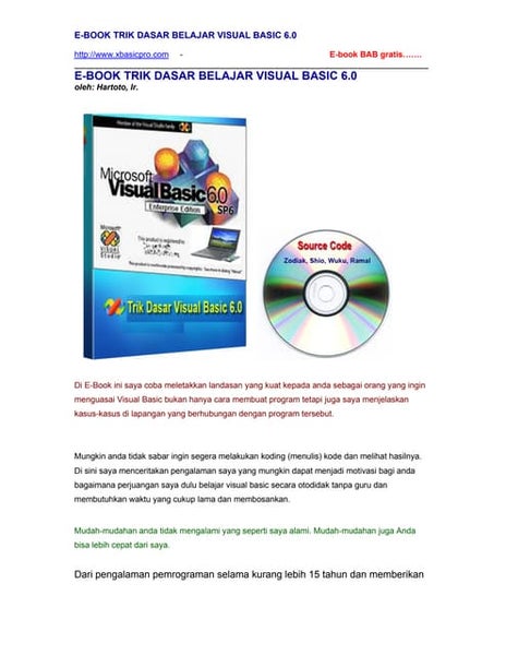 Tutorial Trik Dasar Belajar Visual Basicnet 2010 Pdf