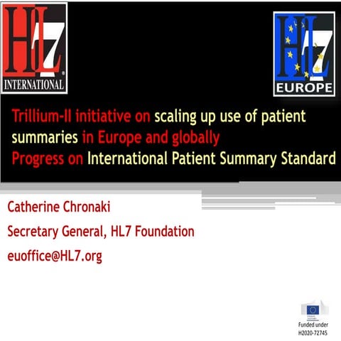 Trillium-II initiative on scaling up use of patient summaries in Europe ...