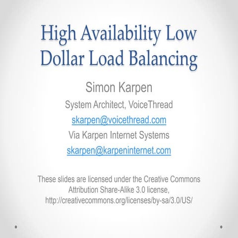 Load Balancing | PPTX | Computer Networking | Computing