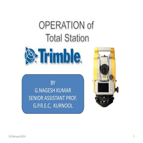 Trimble total station | PPTX
