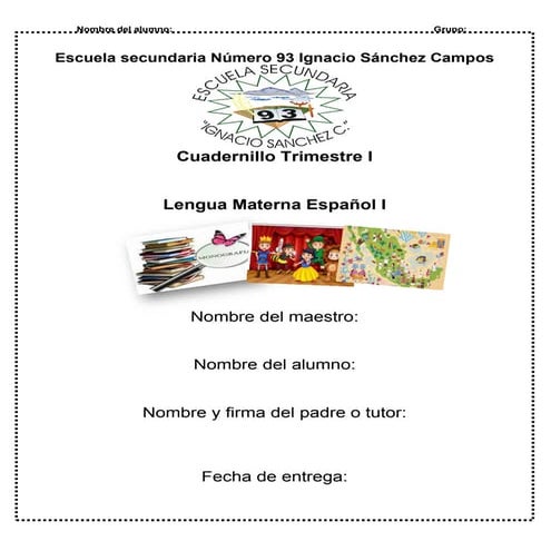 Trimestre i español primer grado | PDF