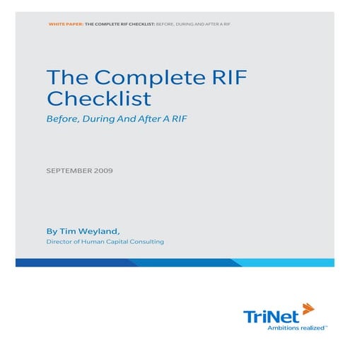 Tri Net Wp Complete Rif Checklist | PDF