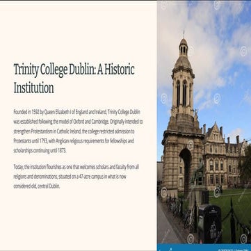 Trinity College Dublin and its Historic Library | PDF