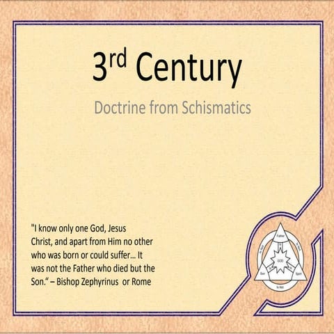 Trinity Presentation 3rd Century | PPTX