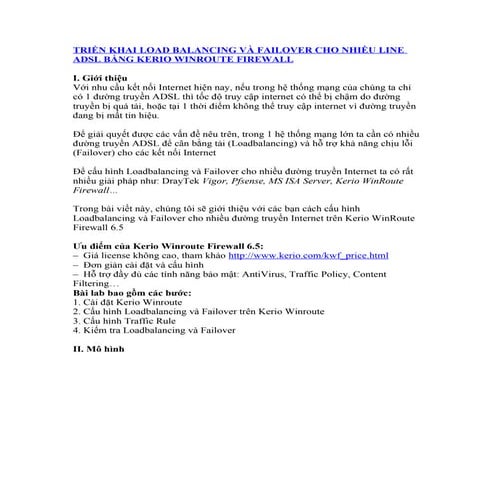 Triển khai load balancing và failover cho nhiều line adsl bằng kerio ...