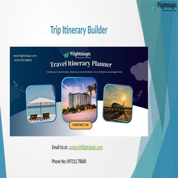 Trip Itinerary Builder, Trip Itinerary Builder | PPT