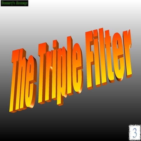 Triple filter | PPS | Islam | Religion & Spirituality