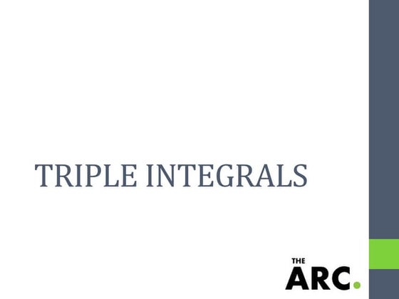 Triple integrals and applications | PPT