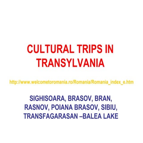 Romania trip brochure | PDF