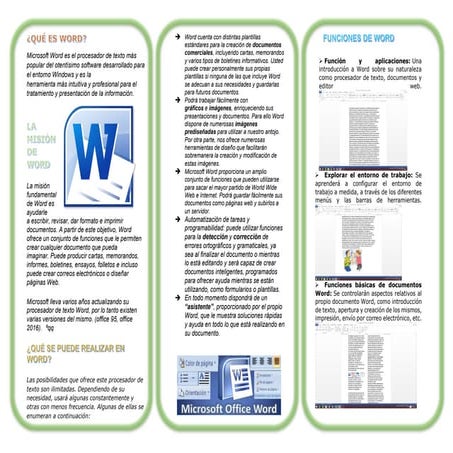 Plantilla Tríptico Microsoft Office
