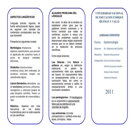 Triptico final de epistemologia | DOC
