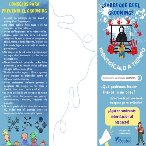 TRÍPTICO GROOMING para estudiantes de la carrera de Derecho | PDF